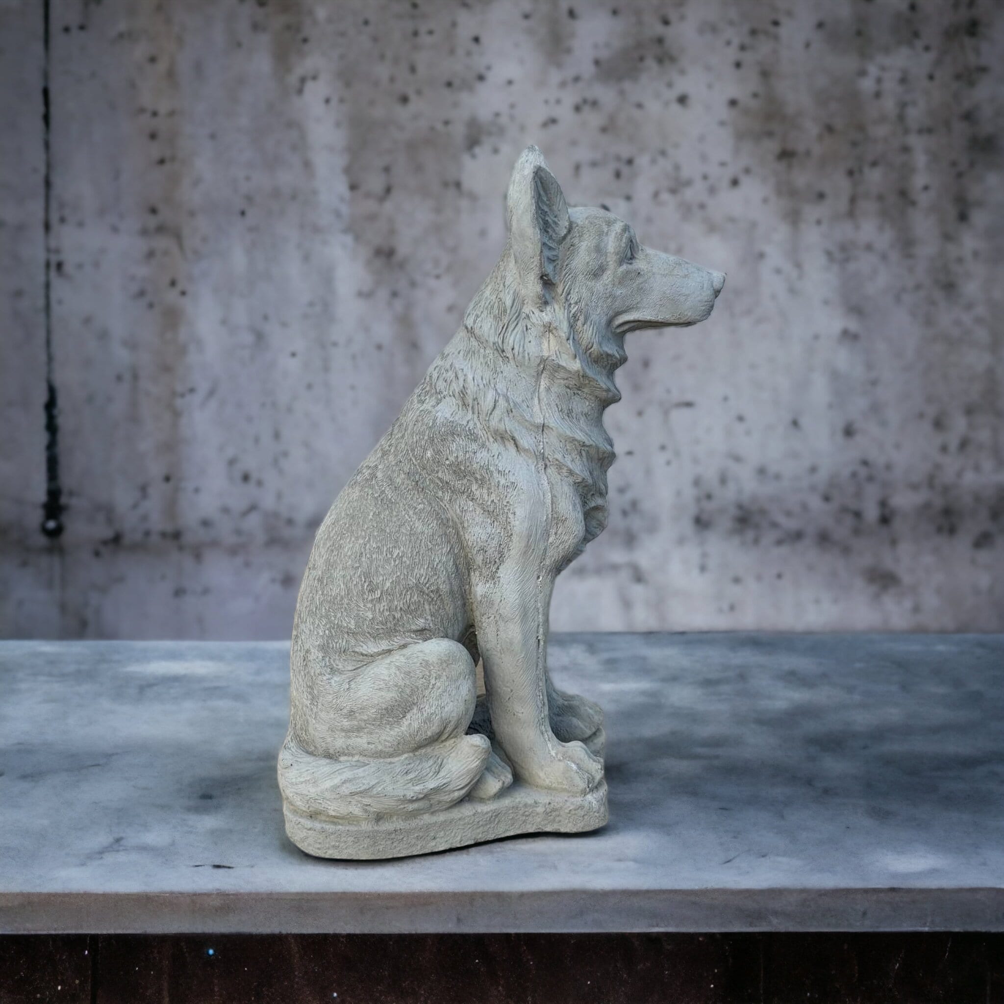 Massive Sitting German Shepherd Statue Concrete German Shepherd Dog ...