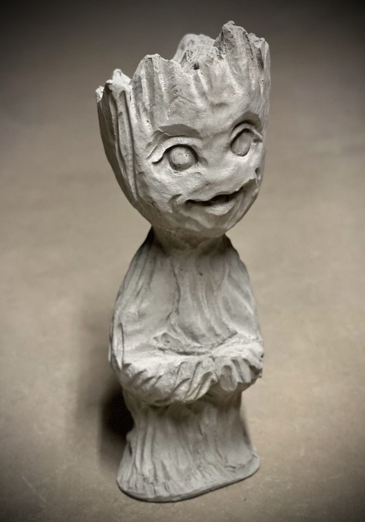 Concrete Groot Statue Standing Groot Character Figure Outdoor Garden ...