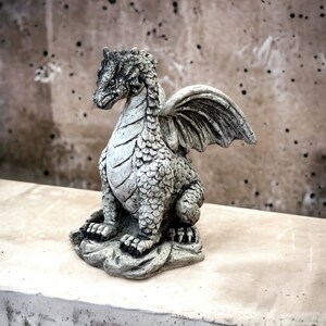Realistic Dragon Statue Concrete Dragon Figurine Outdoor or Indoor Zen ...
