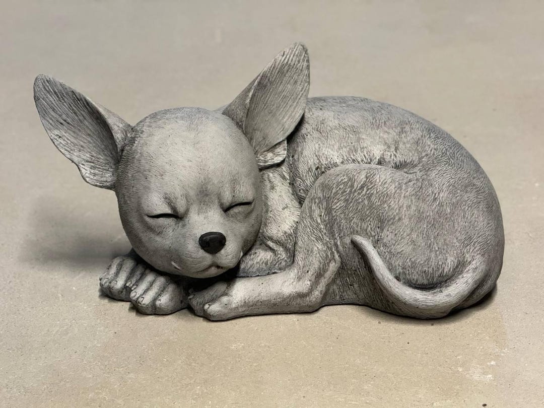Sleeping Chihuahua Dog Figure Chihuahua Dog Memorial Chihuahua Grave ...