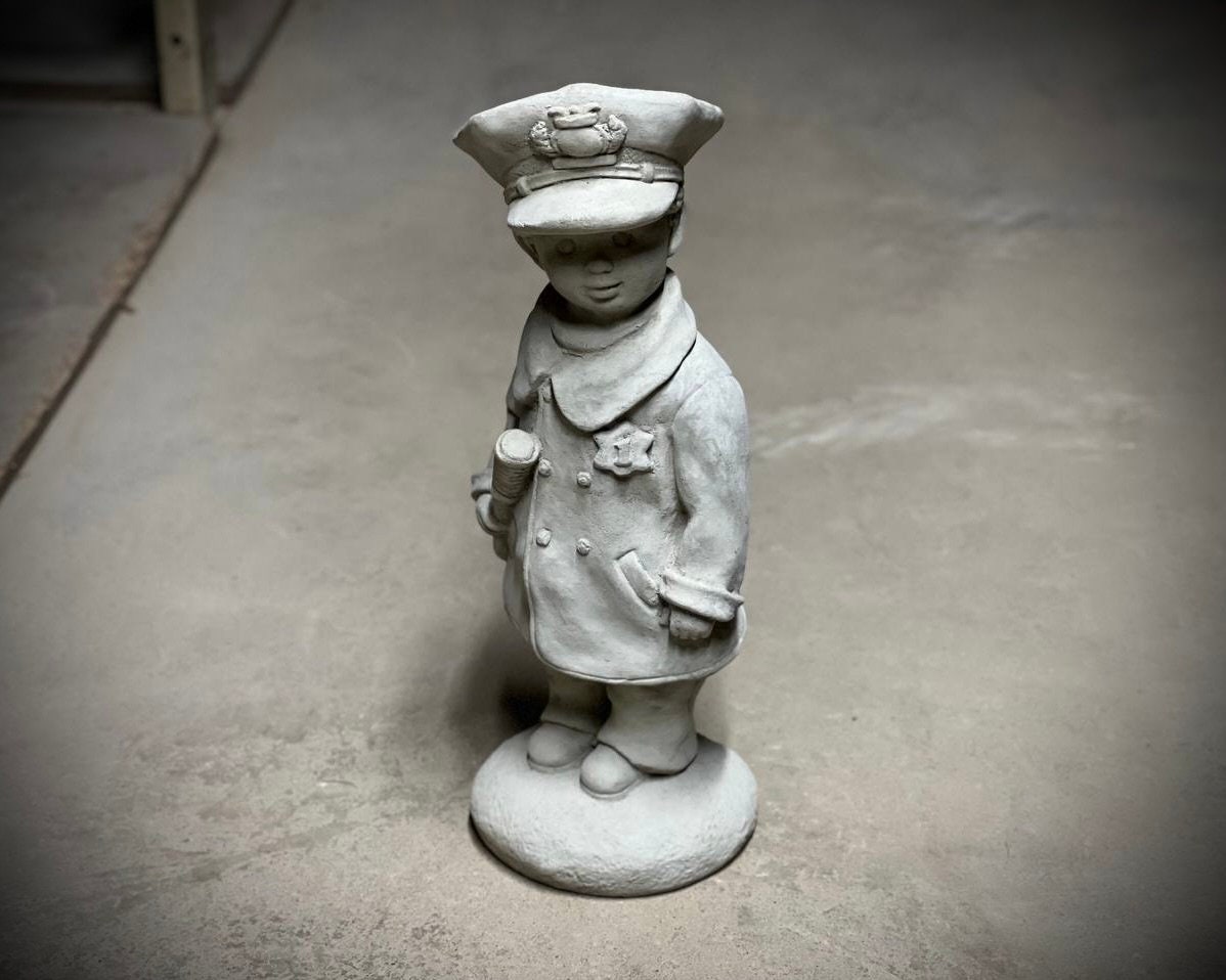Standing Boy Policeman Figure Detailed Policeman Sculpture - Etsy