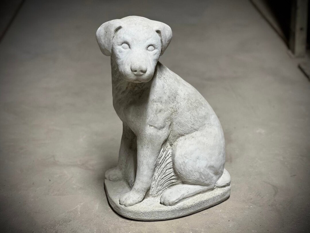 Realistic Labrador Dog Statue Concrete Sitting Labrador Puppy - Etsy