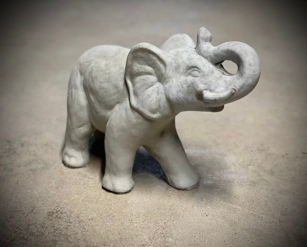 Standing Elephant Statue Happy Elephant Figure Outdoor Garden Backyard ...