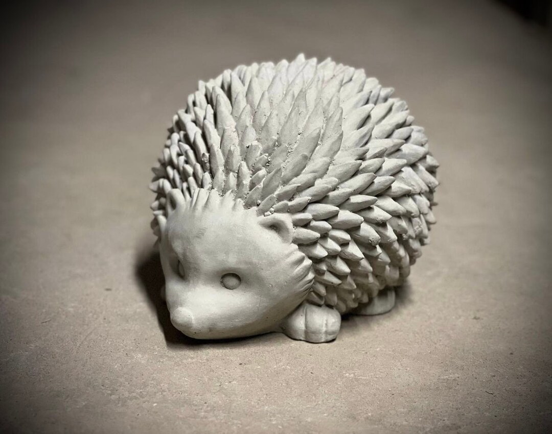 Realistic Wild Hedgehog Statue Forest Animal Figurine Concrete Cute ...