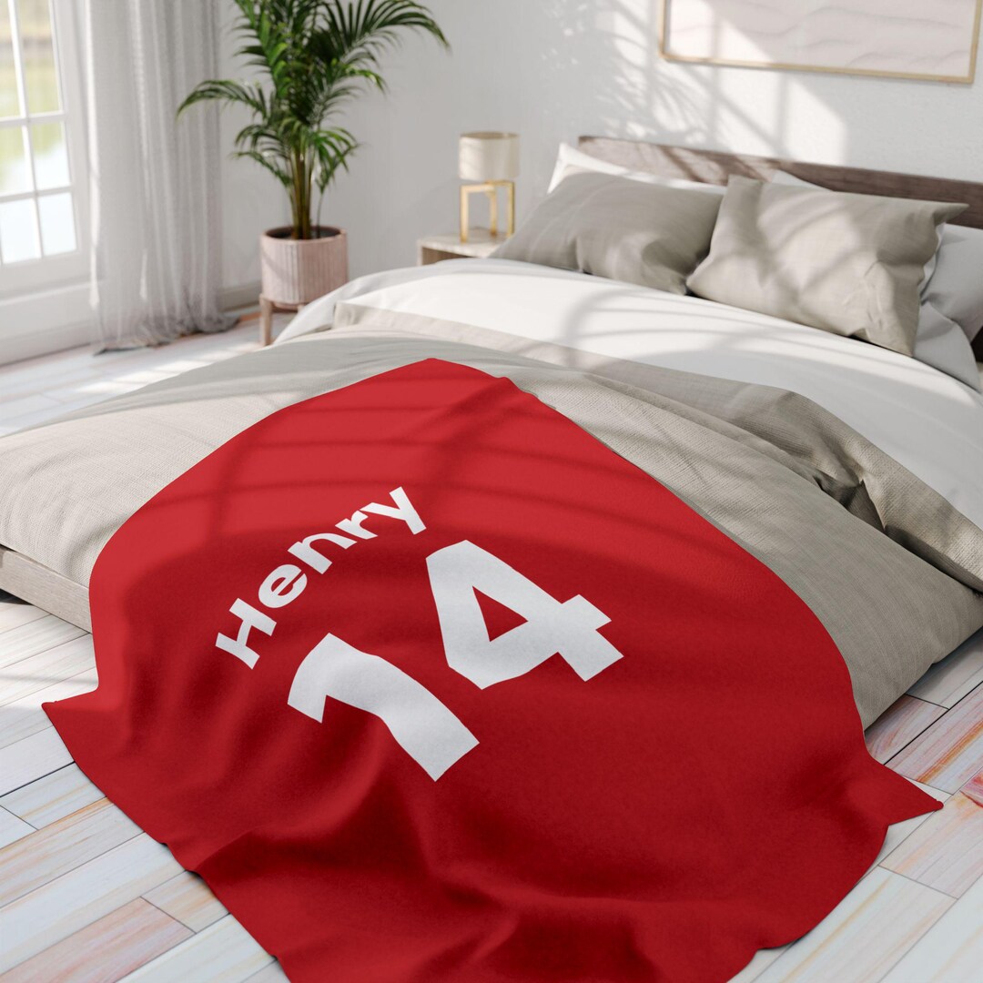 Customised Blanket - 3 Sizes - Thierry Henry - Arsenal - Etsy