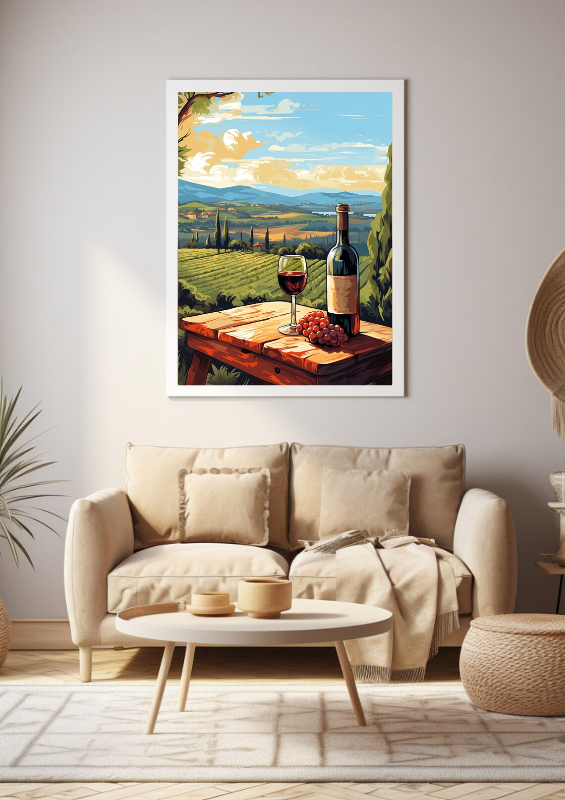 Vineyard Elegance Wine and Bottle Poster Dalmatian - Etsy