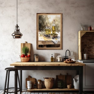 Olive Harvest | Watercolor Still Life | Mediterranean Art | Culinary ...