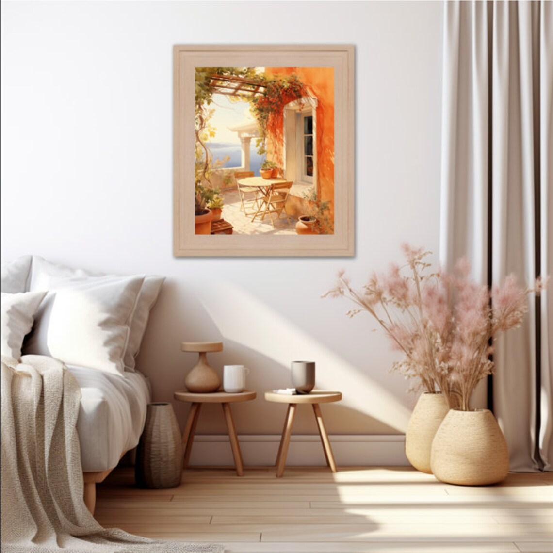 Enchanting Croatian Coastal Watercolor Landscape Poster | Rustic Charm ...