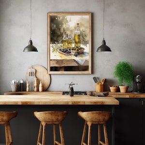 Olive Harvest | Watercolor Still Life | Mediterranean Art | Culinary ...