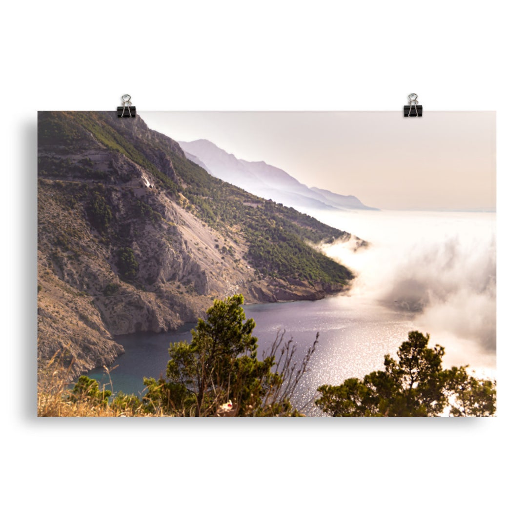 Serene Kroatische Küste Vruja Bucht Poster Kunstdruck an der Adriaküste ...