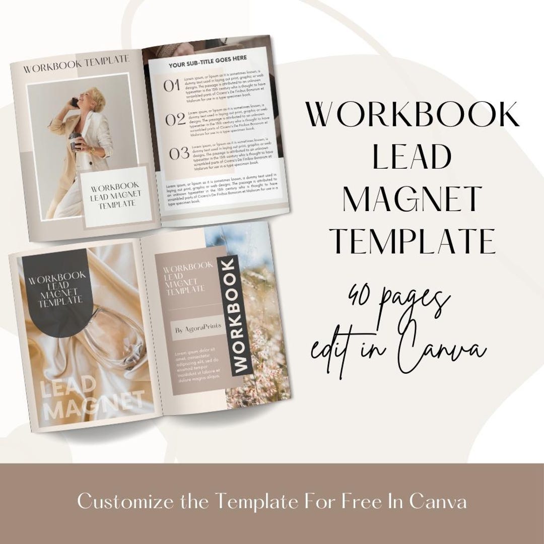 Editable Lead Magnet Workbook Canva Template | 40 Pages | Perfect for ...