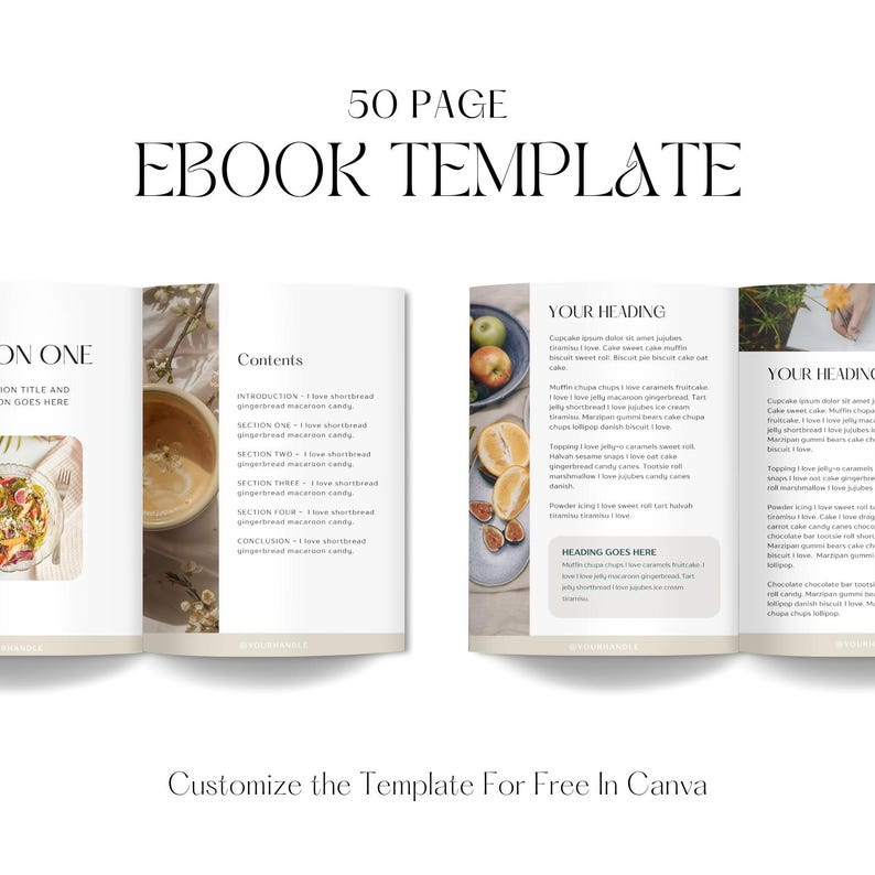 50-page Ebook Canva Template | Customizable Layout (digital Download ...