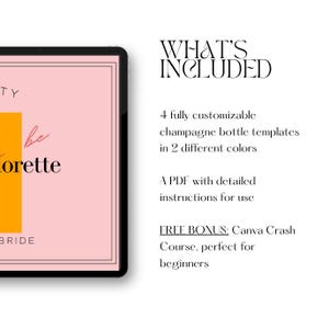 Editable Champagne Bottle Label Template | Edit in Canva, Printable ...