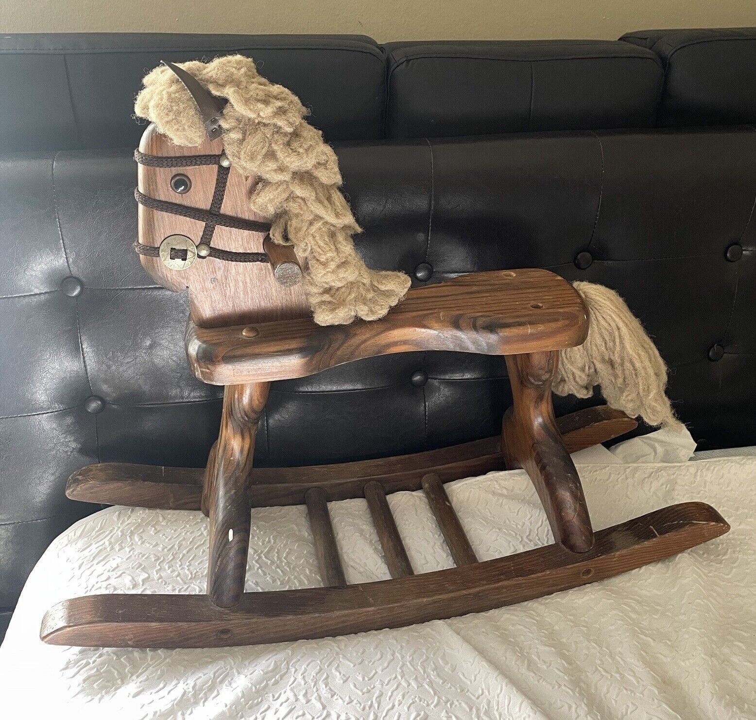 Vintage Wooden Rocking Horse for Toddlers - Etsy