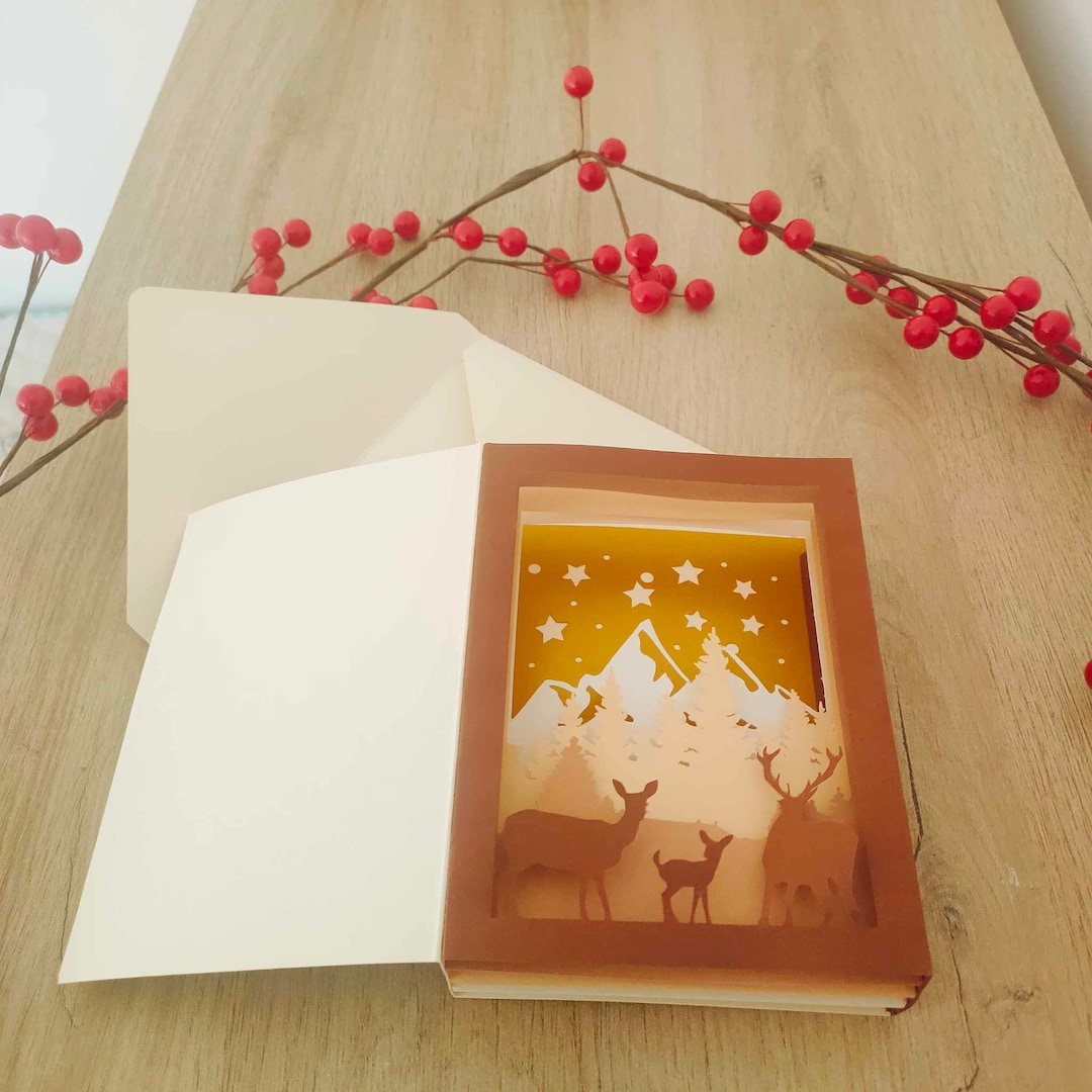 3D SVG Greeting Card - Etsy