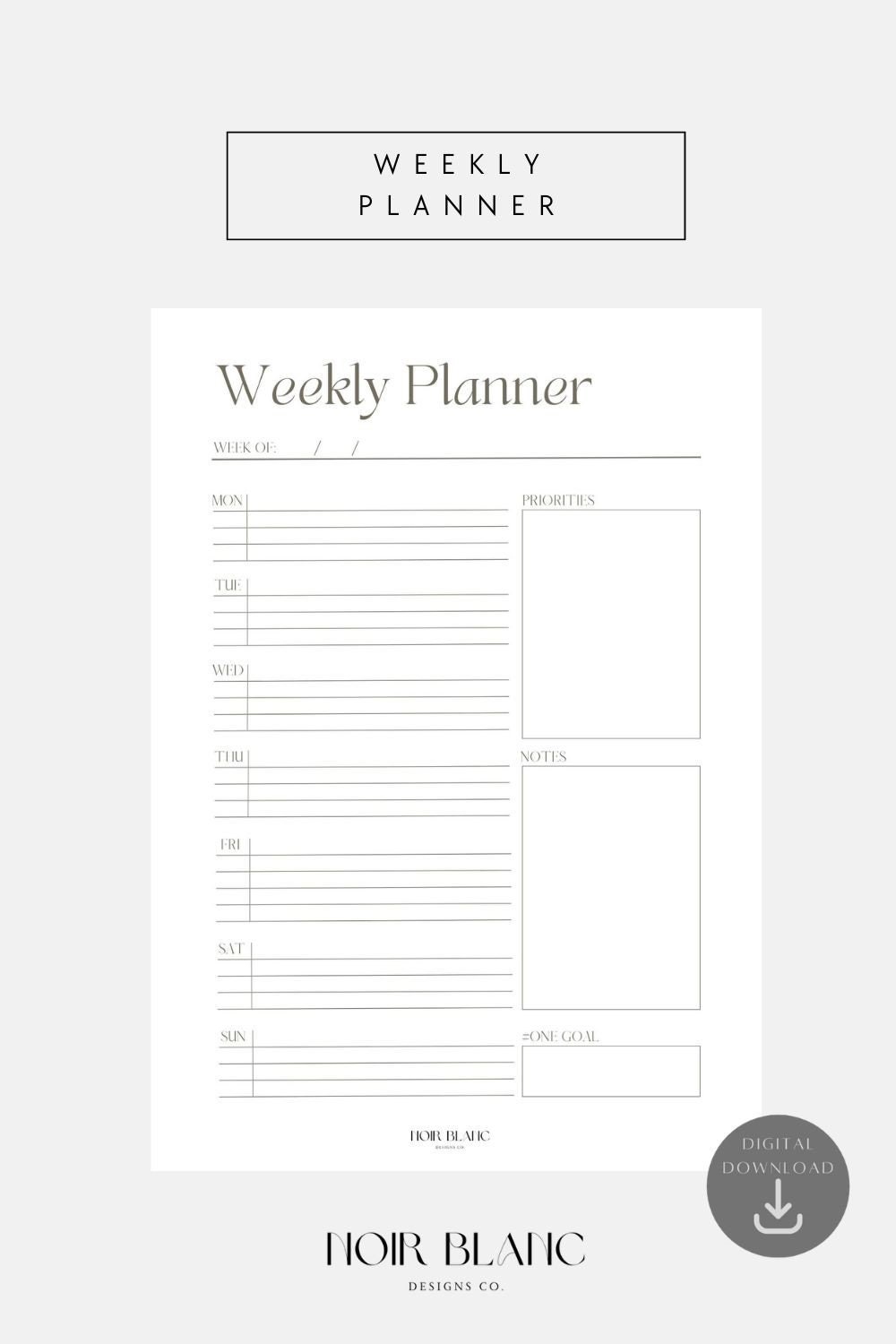 A4 Printable 3x Planner | Daily Planner | Weekly Planner | Monthly ...