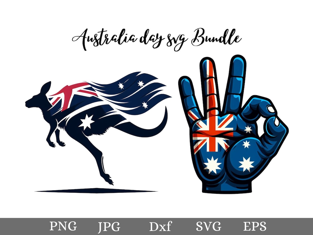 Happy Australia Day Svg Bundle, Australia Flag Svg, Australia Love Svg ...