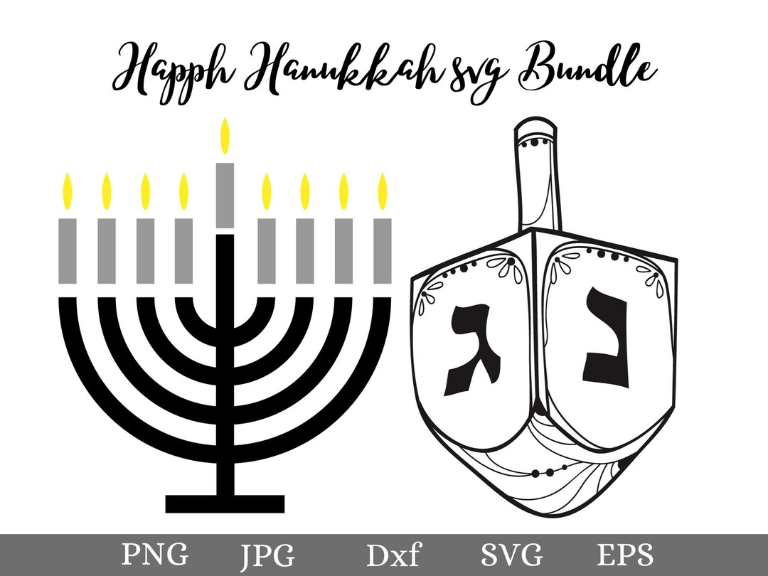 Hanukkah Digital Files, PNG SVG JPG, Clipart, Cut Files, Jewish, Winter ...