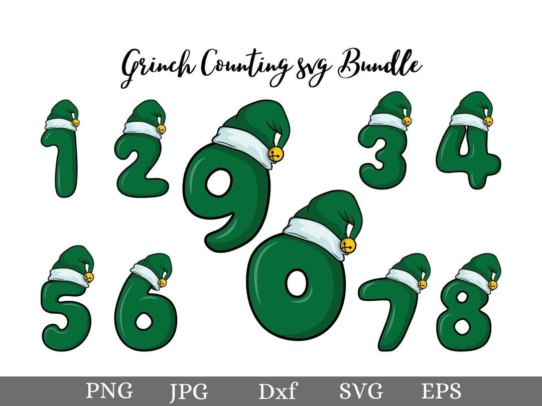 Grinch Counting svg, Grinch svg, Christmas Coutnting svg, grinch svg ...
