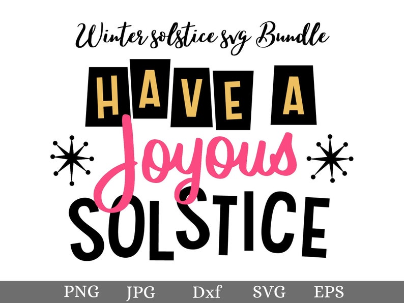 Happy Winter Solstice Svg Winter Blessings Solstice - Etsy
