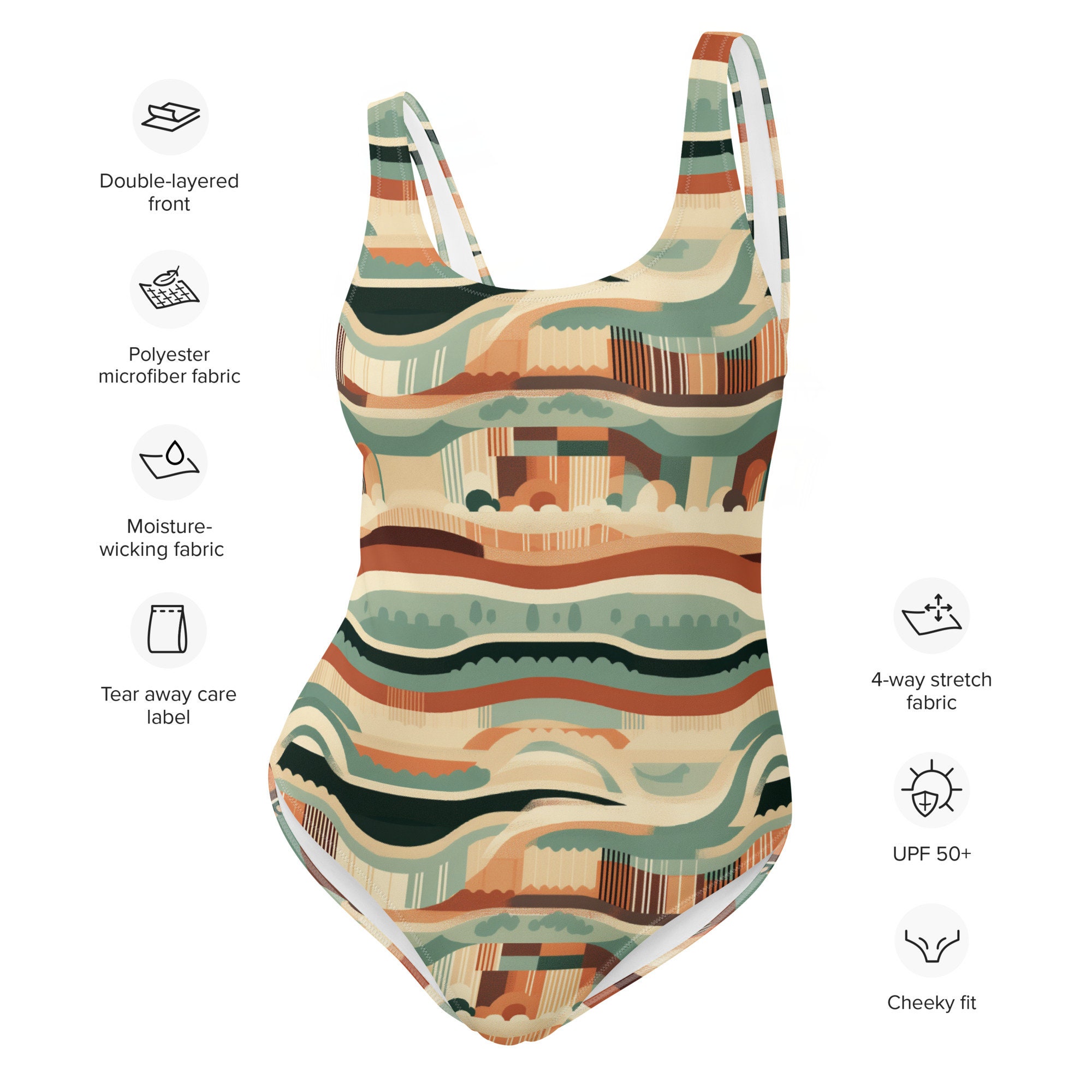 Retro Pattern One-piece One-piece Retro Women's Retro - Etsy