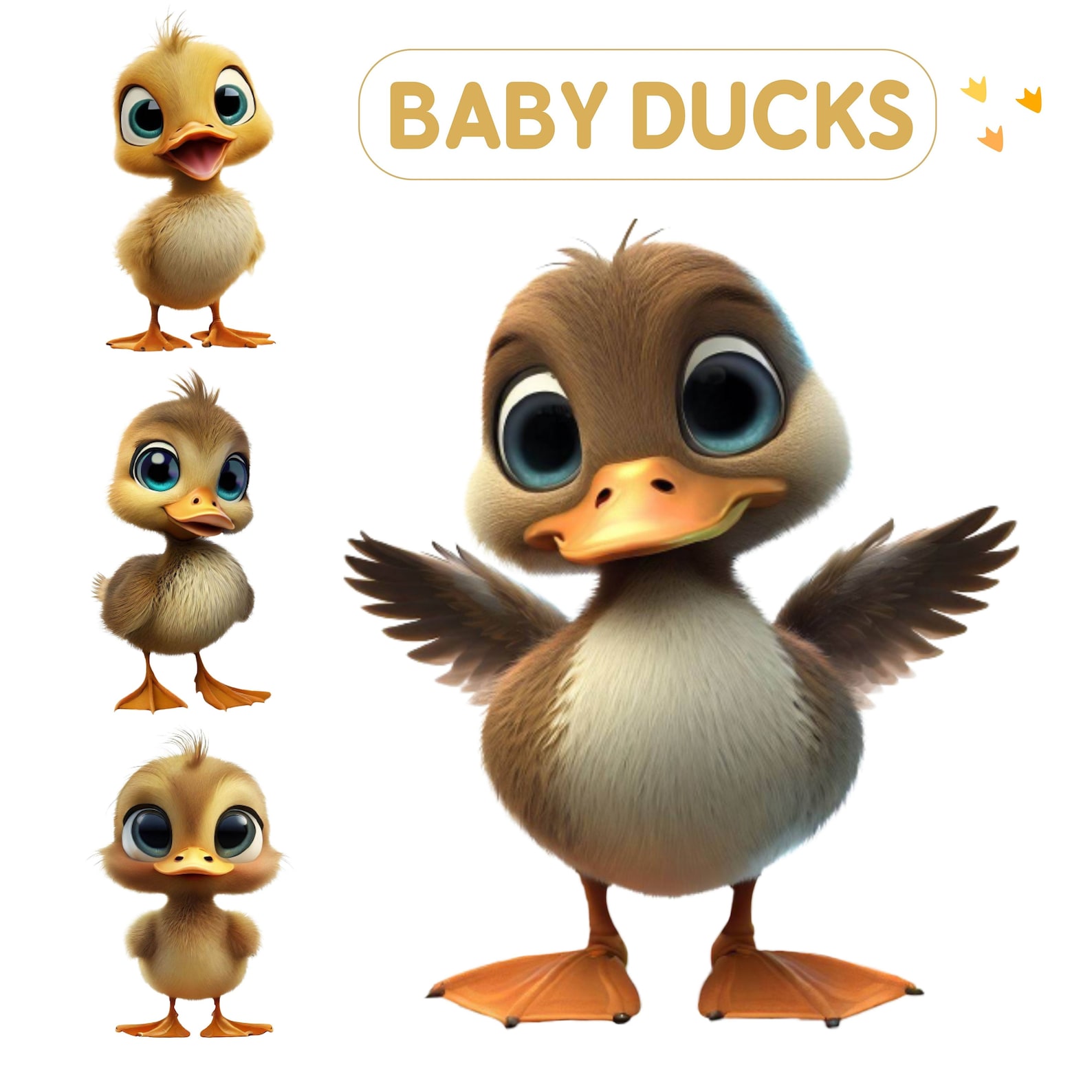 Baby Ducks Png, Duck Clipart, Duck Png, Sublimation Designs, Printable ...