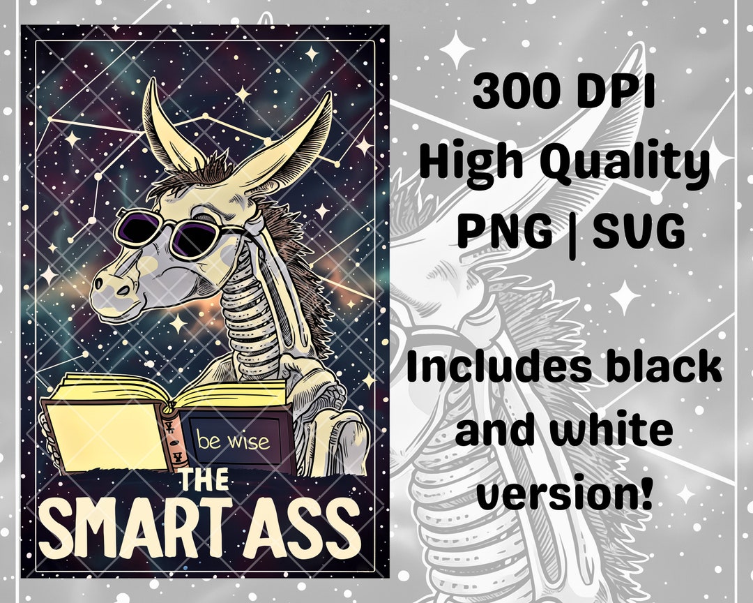 Sassy Skeleton Tarot Card: Smart Ass Design (PNG & SVG Download) - Etsy