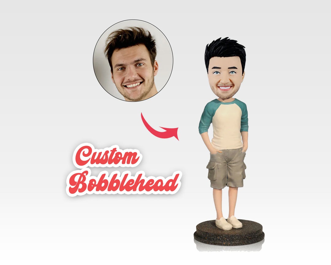Custom Casual Boy Bobbleheads, Gift for Him, Fully Customizable ...
