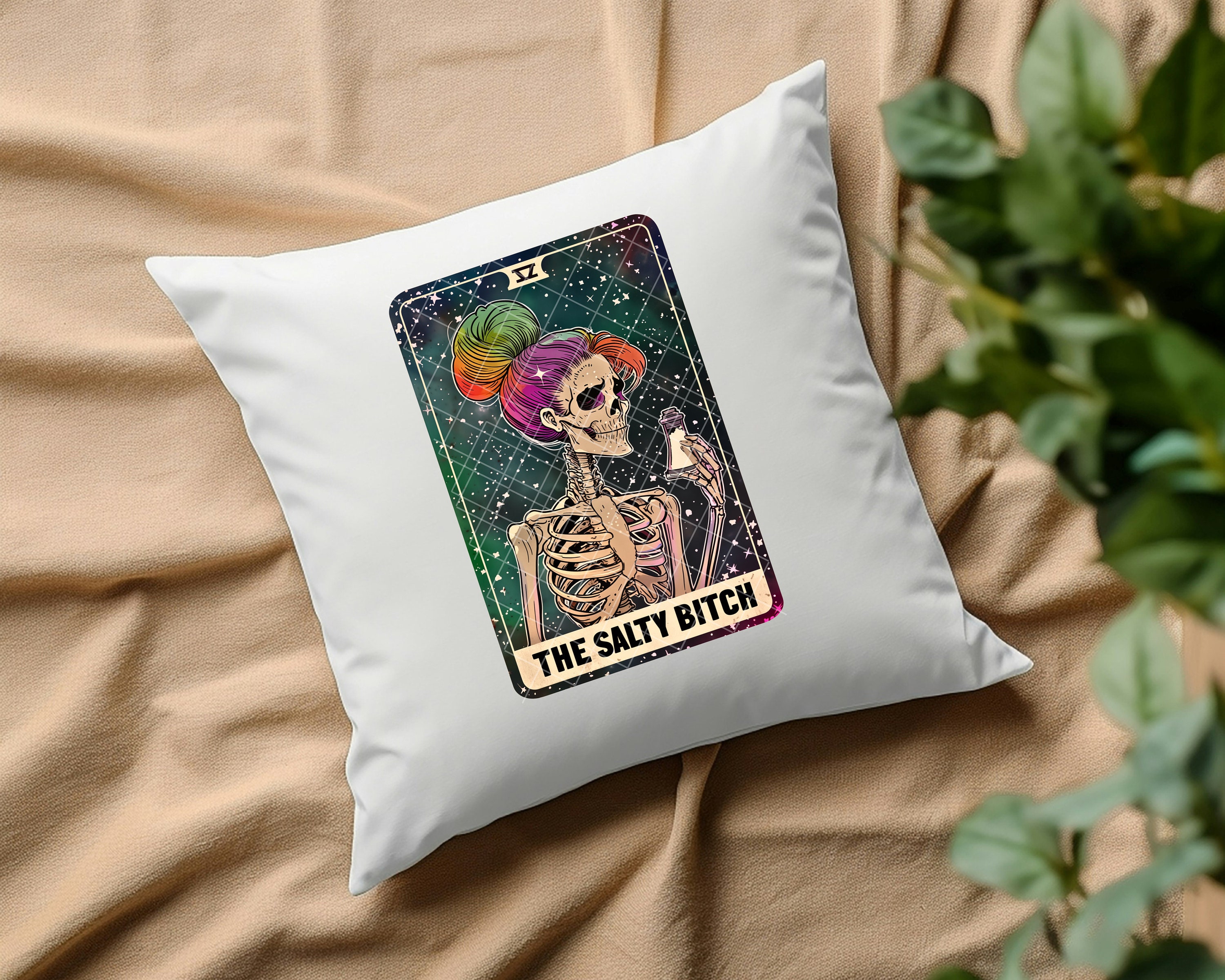 Sassy Skeleton Tarot: the Salty Bitch Design for T-shirts and Digital ...