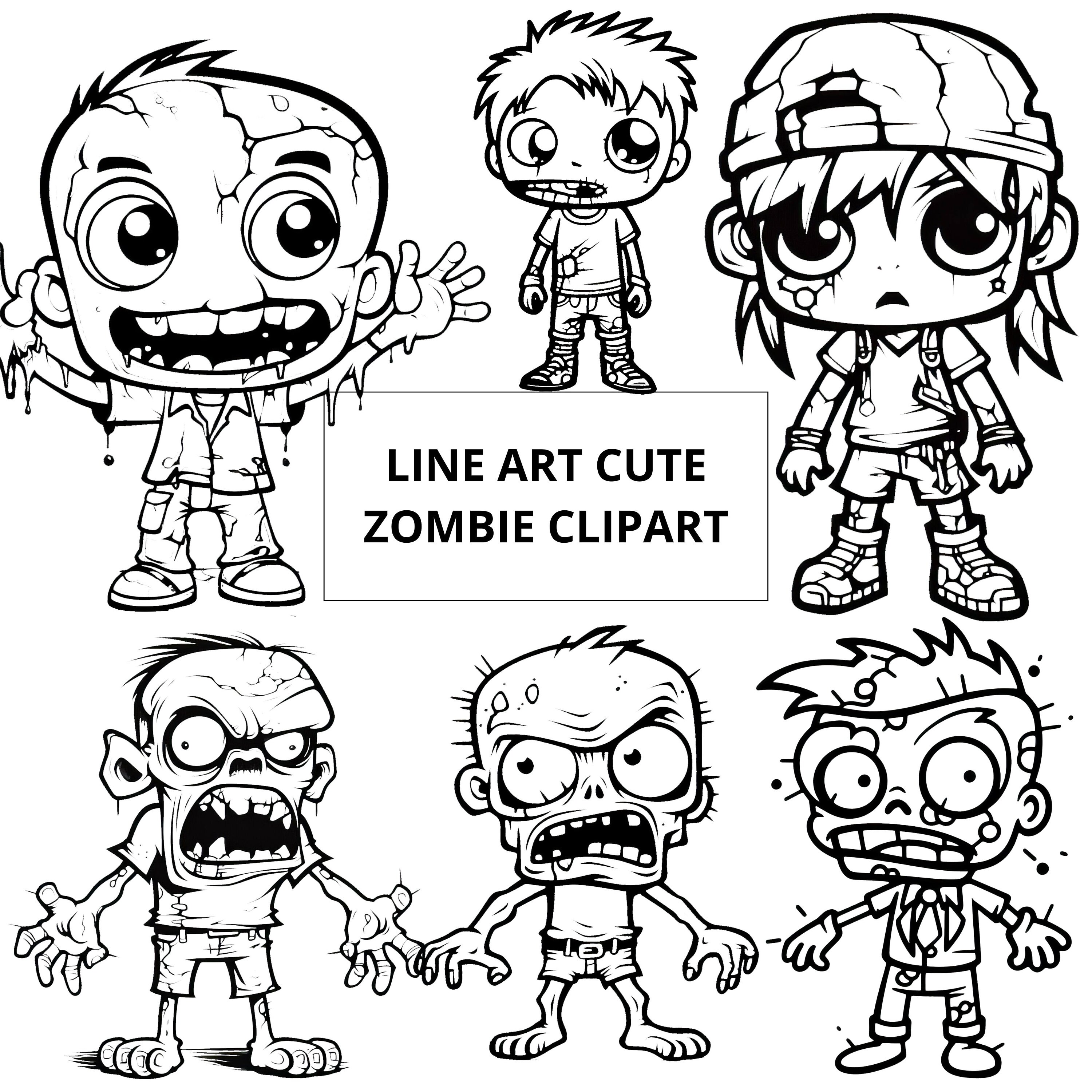 Zombie Clipart, Zombie PNG, Zombie Clipart, Horror Designs, Creepy ...