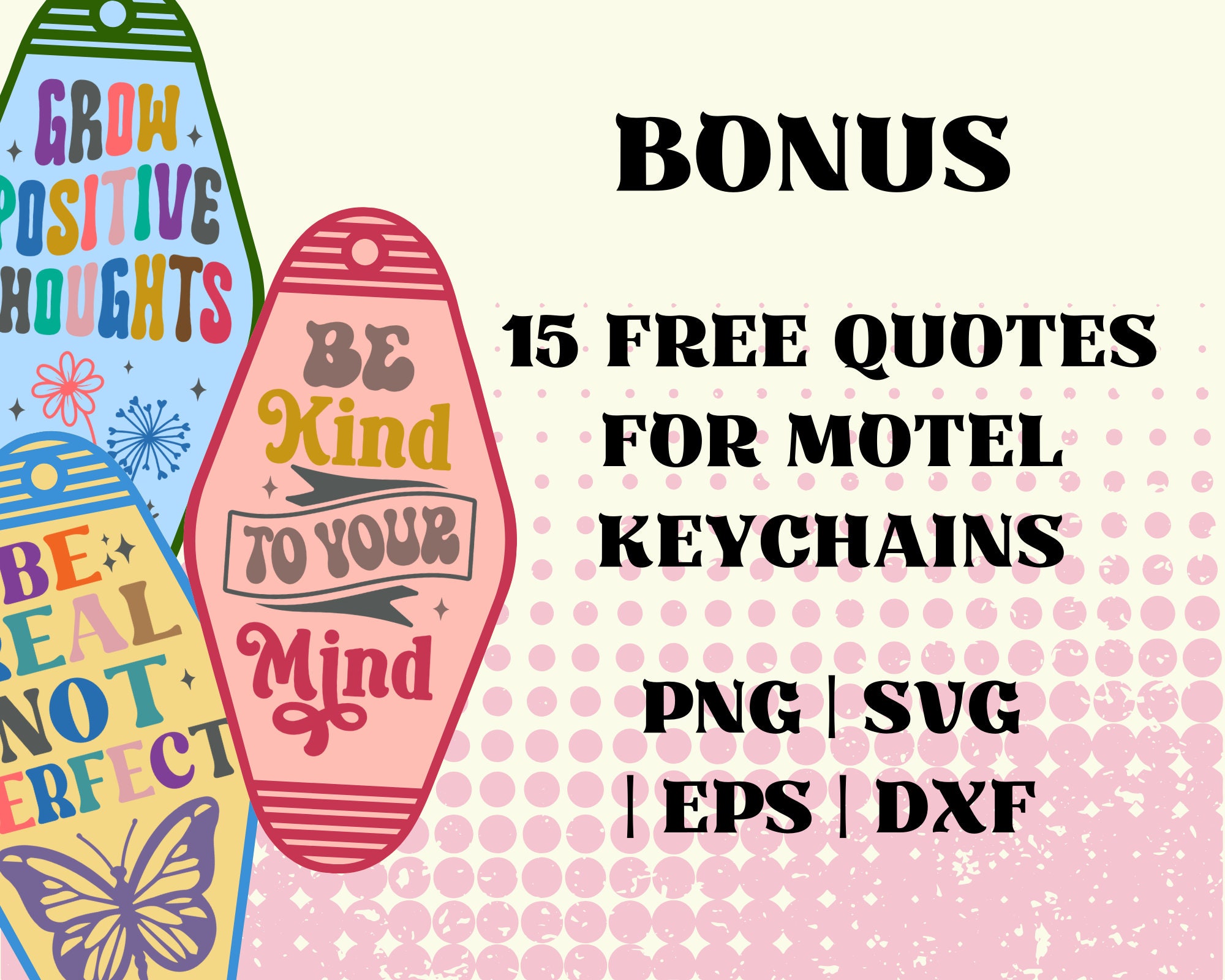 Sarcastic Motel Keychain SVG Bundle: Retro Sassy Designs (digital ...