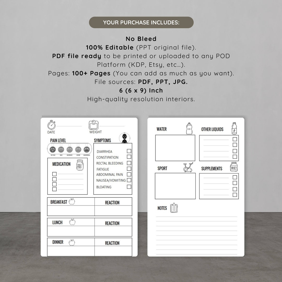 Crohn's Disease Tracker, Crohn's Illness Track Journal, Symptom Tracker ...