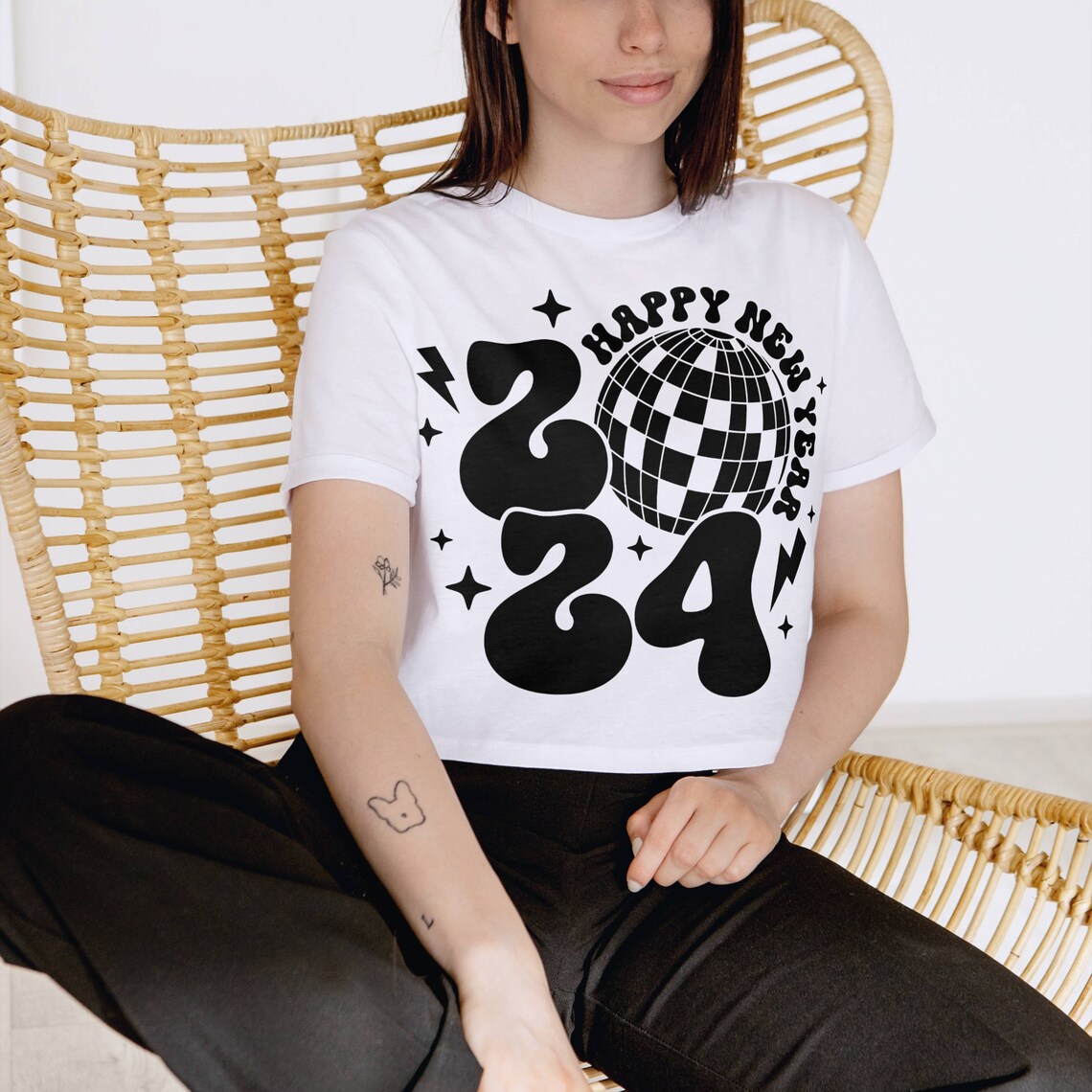 Happy New Year 2024 Disco Ball SVG Clipart, New Year Clipart, Disco ...