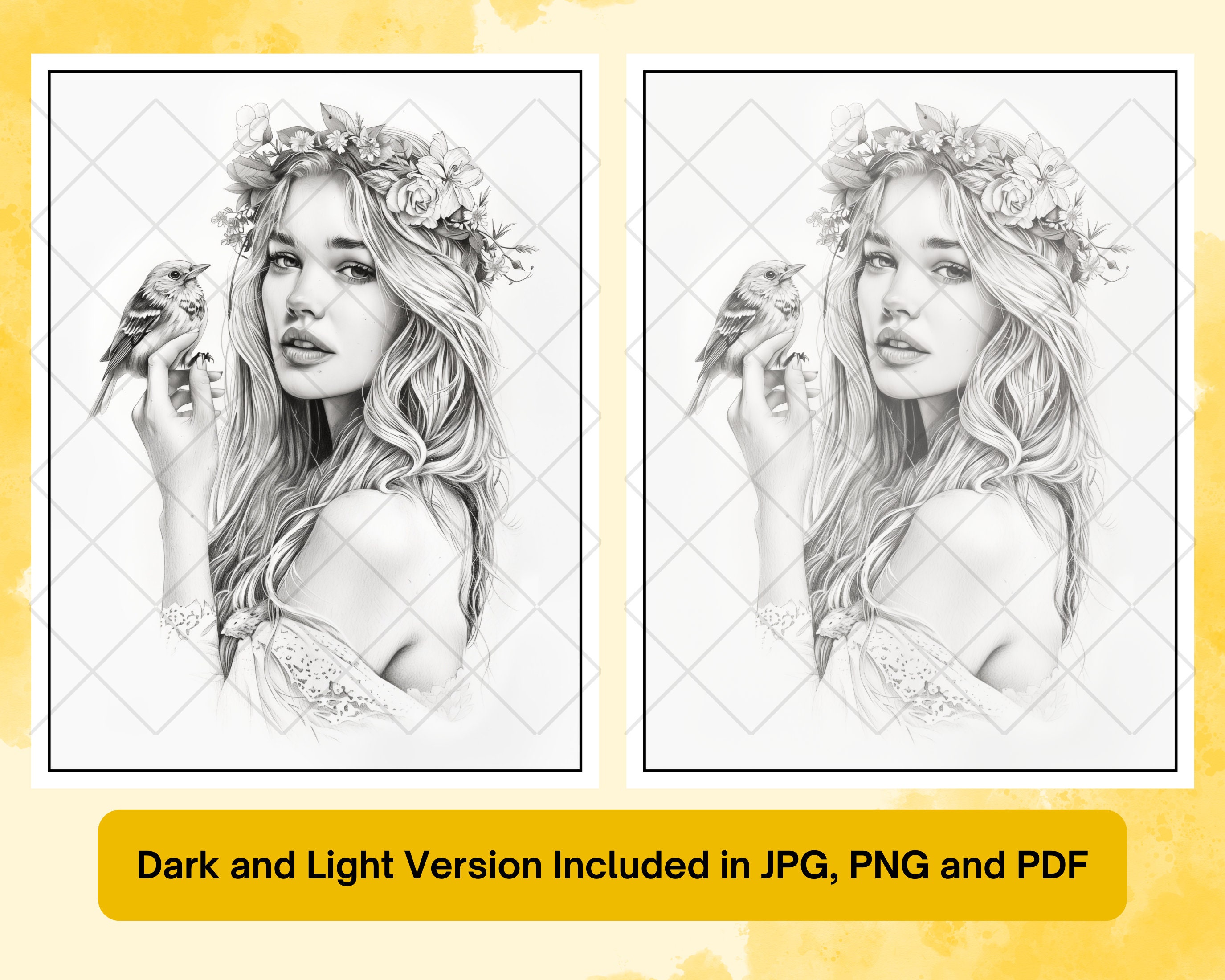 Six Premium Coloring Pages Bundle, Printable Adult Colouring Pages ...