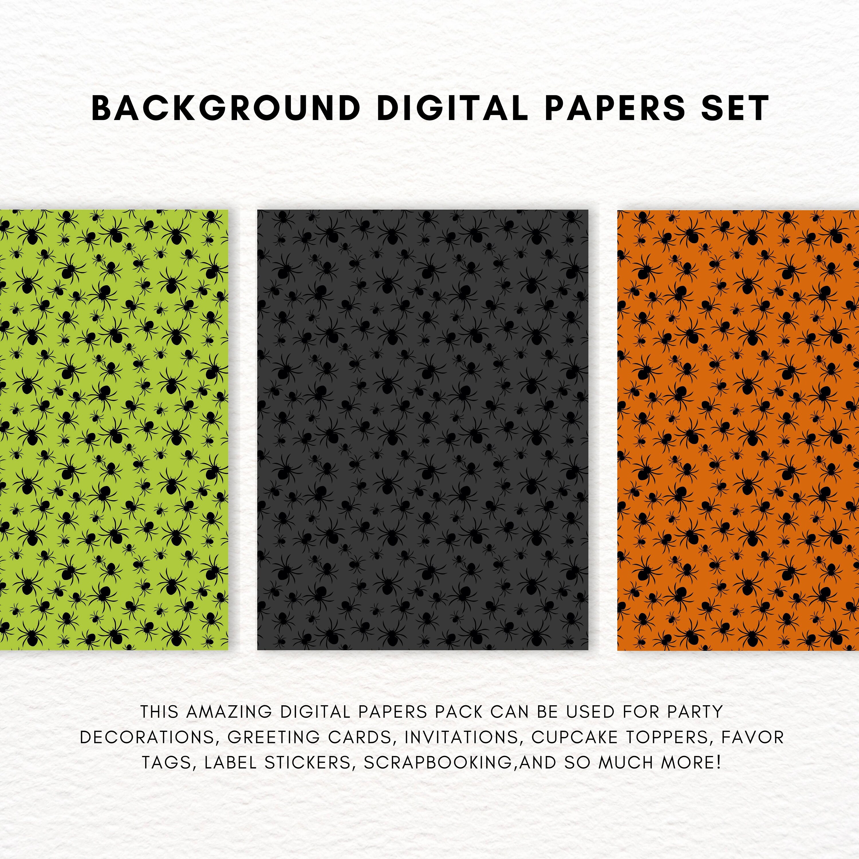 Halloween Digital Paper, Halloween Background, Printable Halloween ...