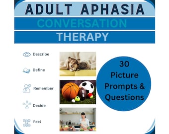 Aphasia Conversation Activity | Aphasia Speech Therapy Activity | Adult ...