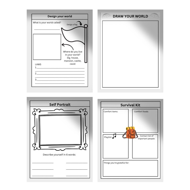 Map of Me: Self Reflection Journal | Social Emotional Workbook | Self ...