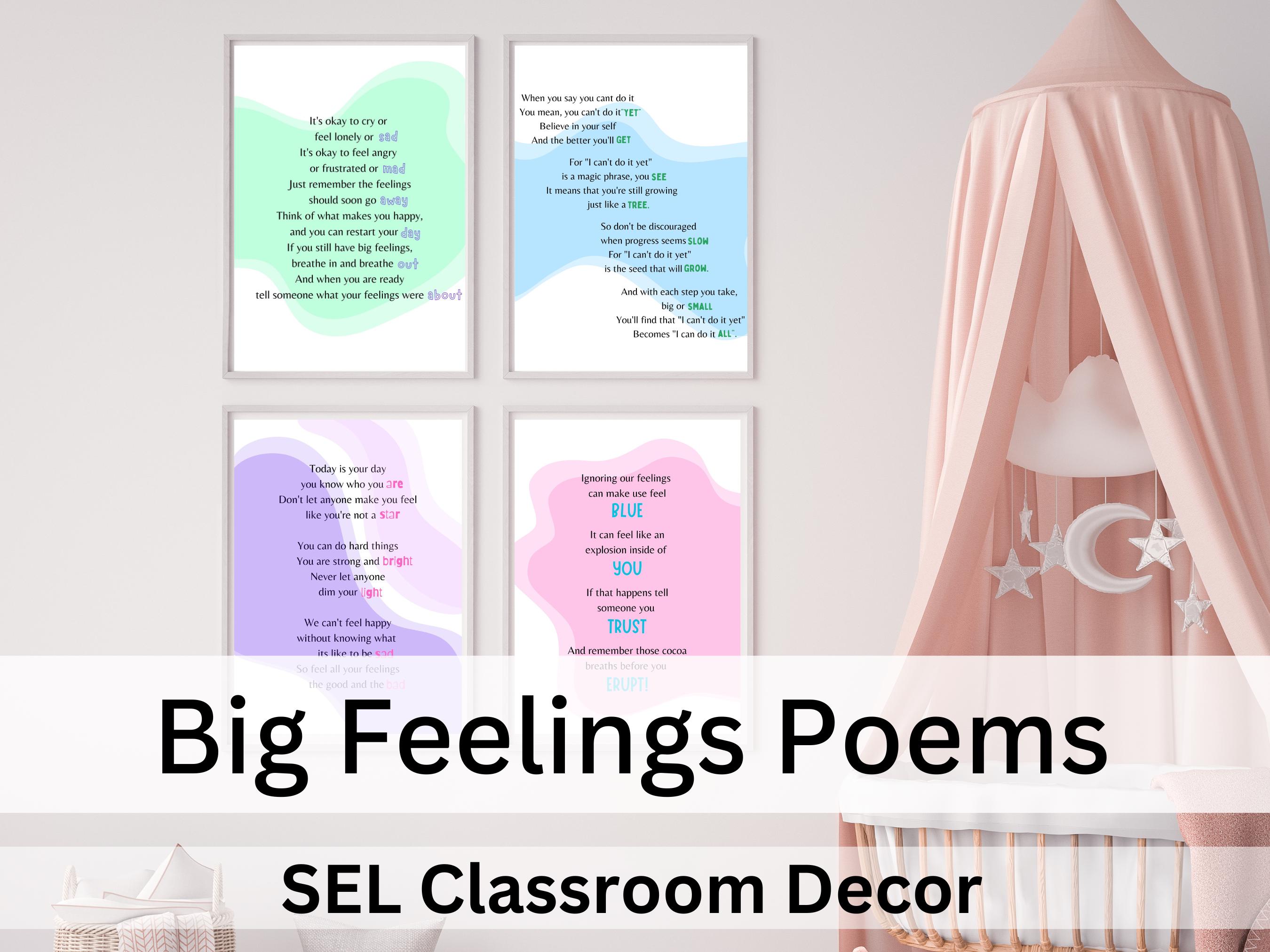 Social Emotional Children's Poems - Wall Art | Big Feelings | Growth ...