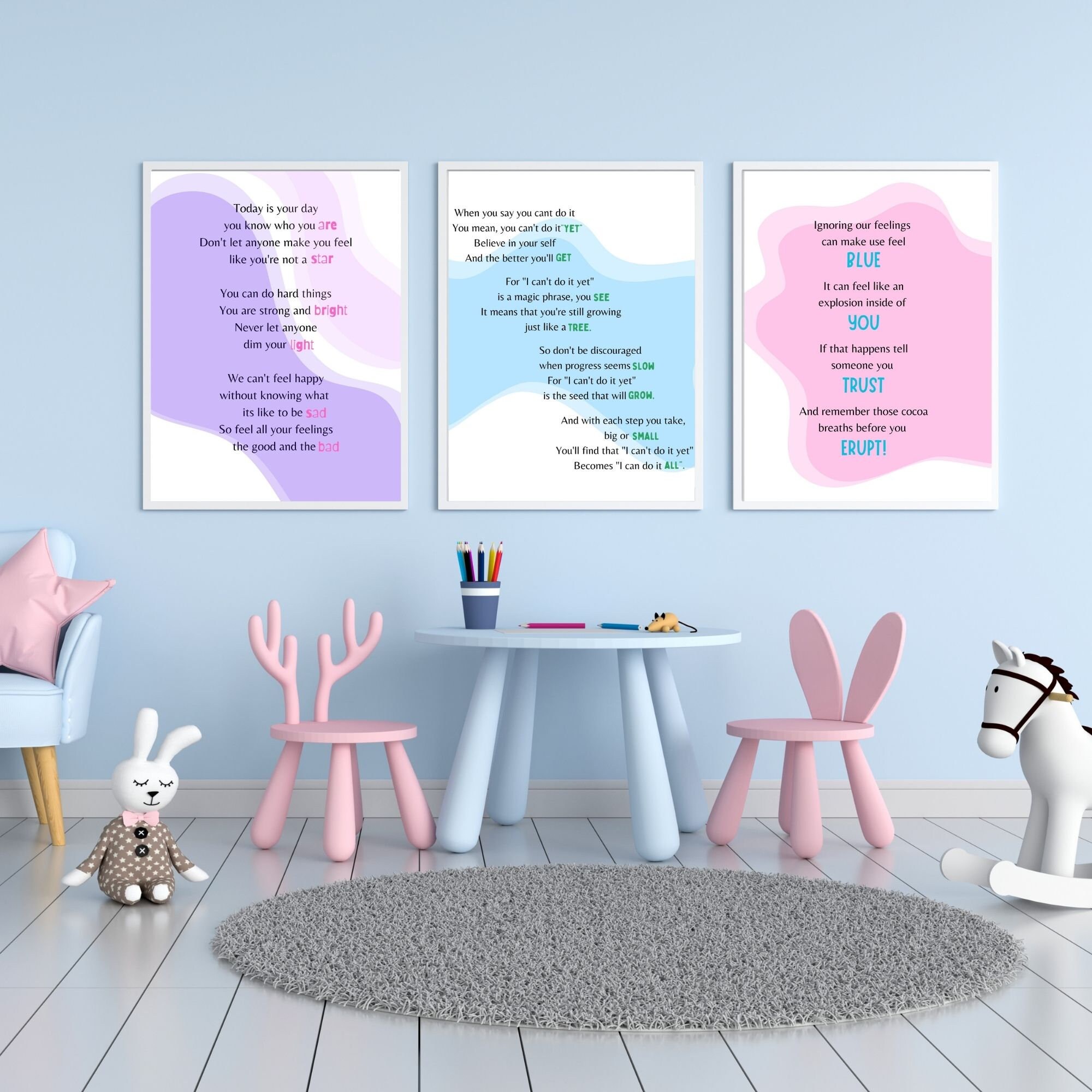 Social Emotional Children's Poems - Wall Art | Big Feelings | Growth ...