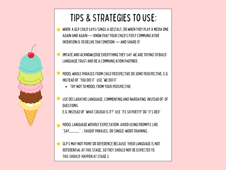 Gestalt Language Processing Guide | Stages 1-6 Handout | Explanation ...