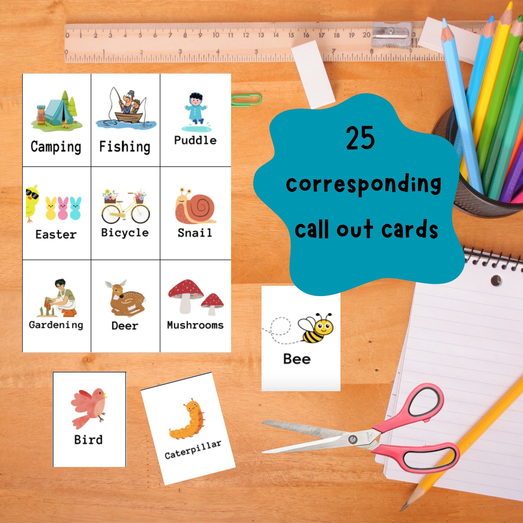 Spring Bingo Cards | 30 Bingo Cards 5x5 | 25 Call Out Cards | - Etsy