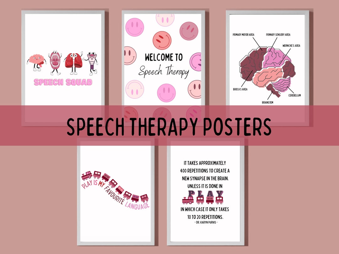 Speech Pathology Posters | Play Based Therapy | SLP | Wall Art - Etsy