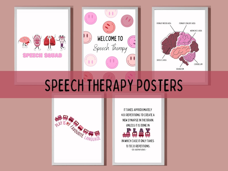 Speech Pathology Posters | Play Based Therapy | SLP | Wall Art - Etsy