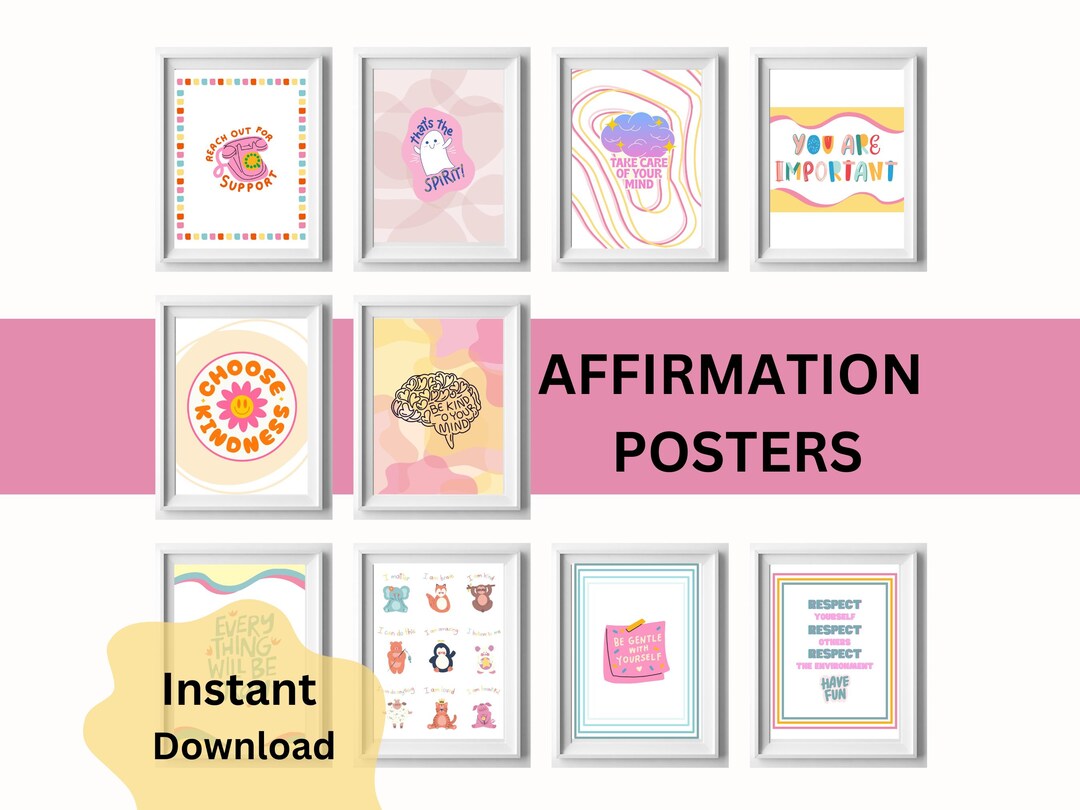 Set of 10 Affirmation Posters | Growth Mindset | Social Emotional ...
