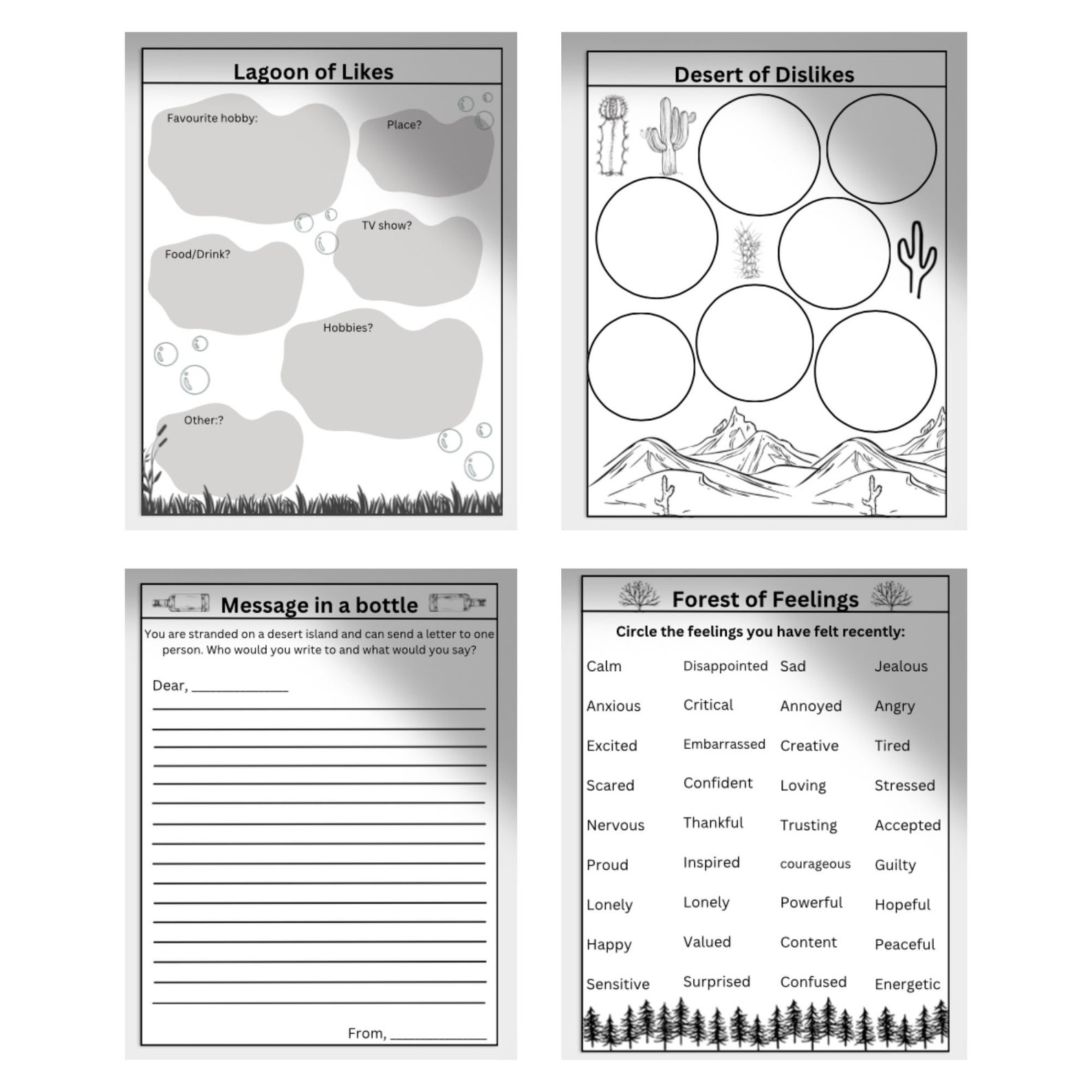 Map of Me: Self Reflection Journal | Social Emotional Workbook | Self ...