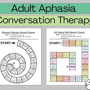 Aphasia Conversation Activity | Aphasia Speech Therapy Activity | Adult ...