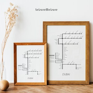 Dubai Metro Map Poster | Digital Printable Wall Art | Print Download ...