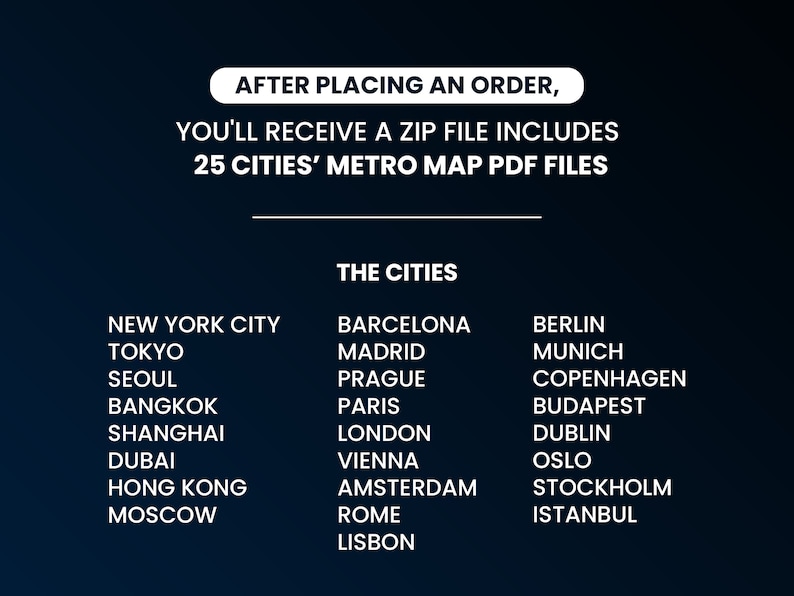 High-resolution Metro Maps for 25 Iconic Cities - Subway and Rails Maps ...