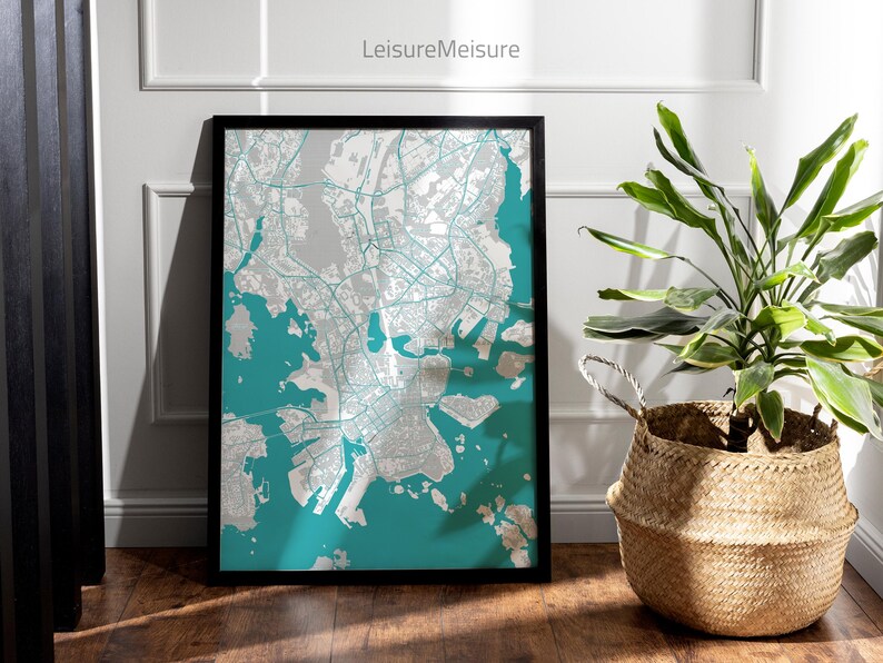 Set of 3 Helsinki City Map | Printable Wall Art | Finland Helsinki ...