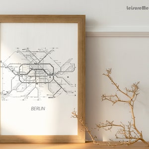 Berlin Metro Map | Digital Printable Wall Art | Print Download City ...